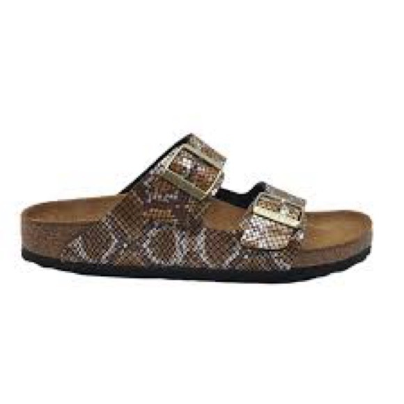 Birkenstock | Shoes | Birkenstock Arizona Python Bronze Metallic | Poshmark